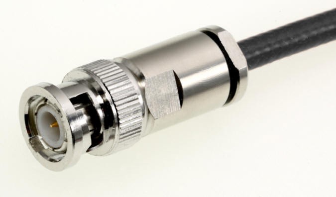 BNC connector for 5mm coax cables